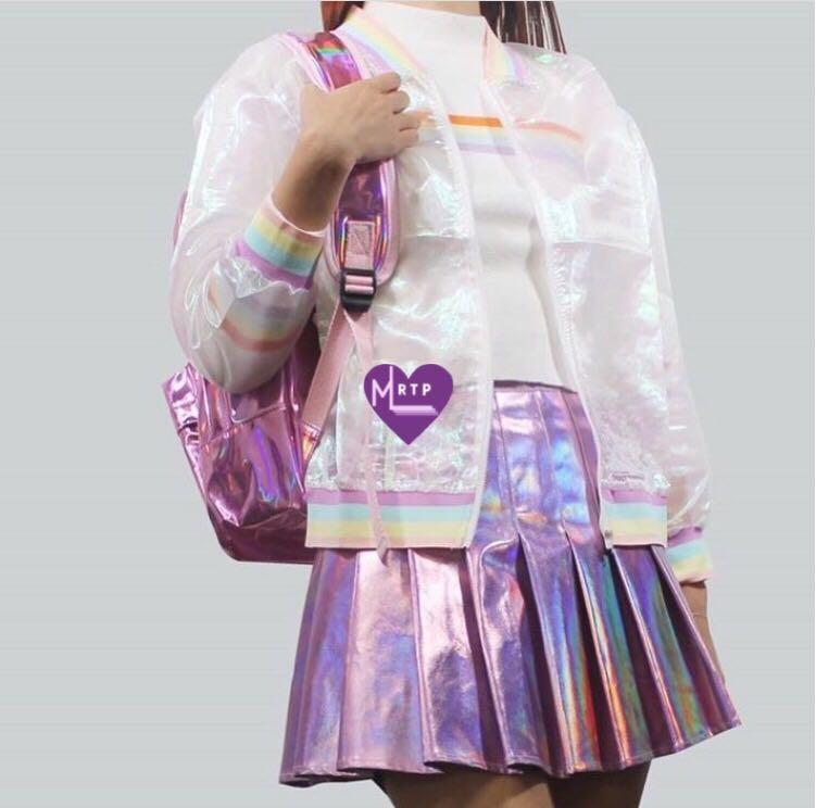MRTPSHOP SECRET: Women Transparent Mesh Coat Iridescent Holographic ...