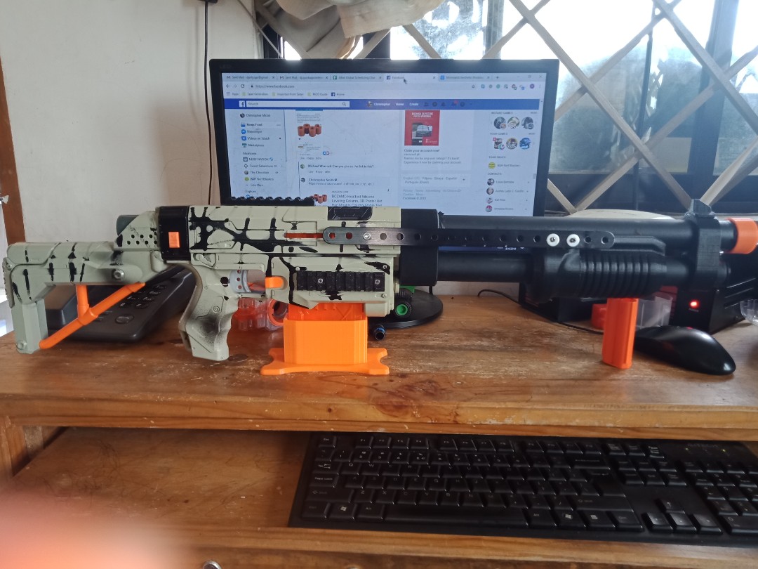 Nerf Retaliator with Benelli M4 Shotgun 3D printed kit, Hobbies & Toys ...