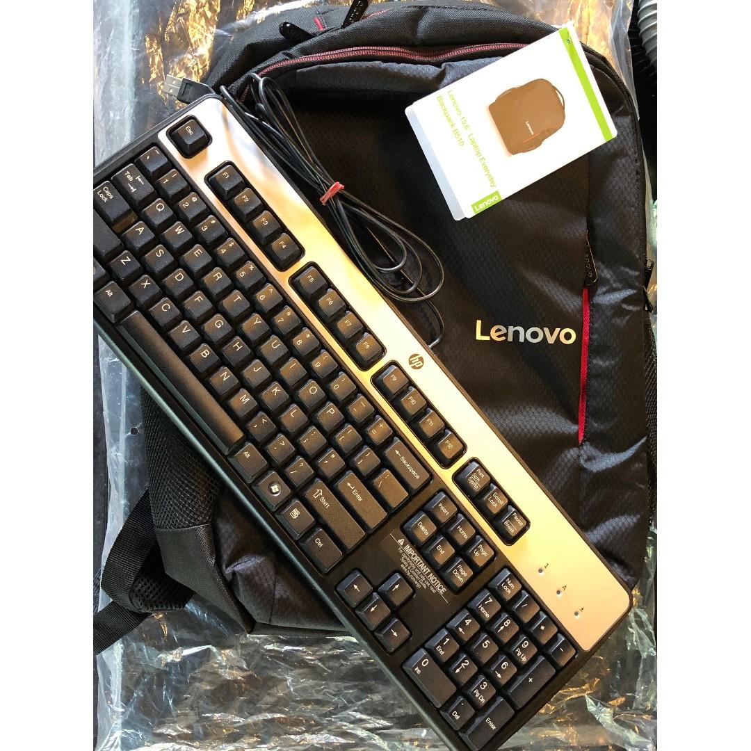 New Lenovo 15.6” Laptop Everyday Backpack B510 + FREE used keyboard ...