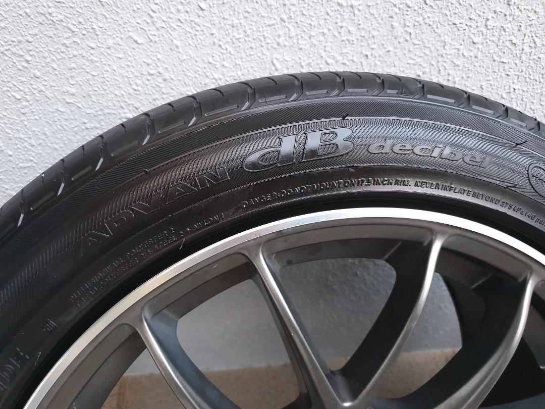 Original 17" SSW PCD114.3, ET38, light alloy rims with Yokohama Aspec DB tyres. 215/45/17, Car ...