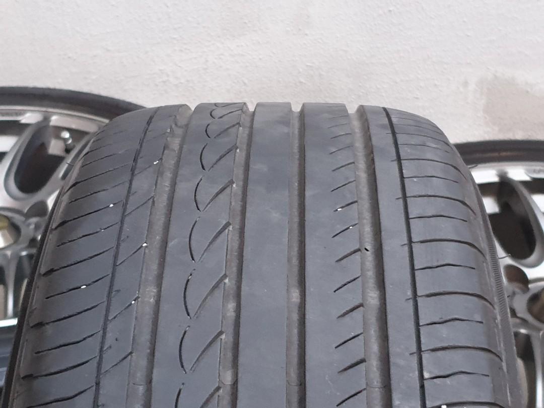 Original 17" SSW PCD114.3, ET38, light alloy rims with Yokohama Aspec DB tyres. 215/45/17, Car ...