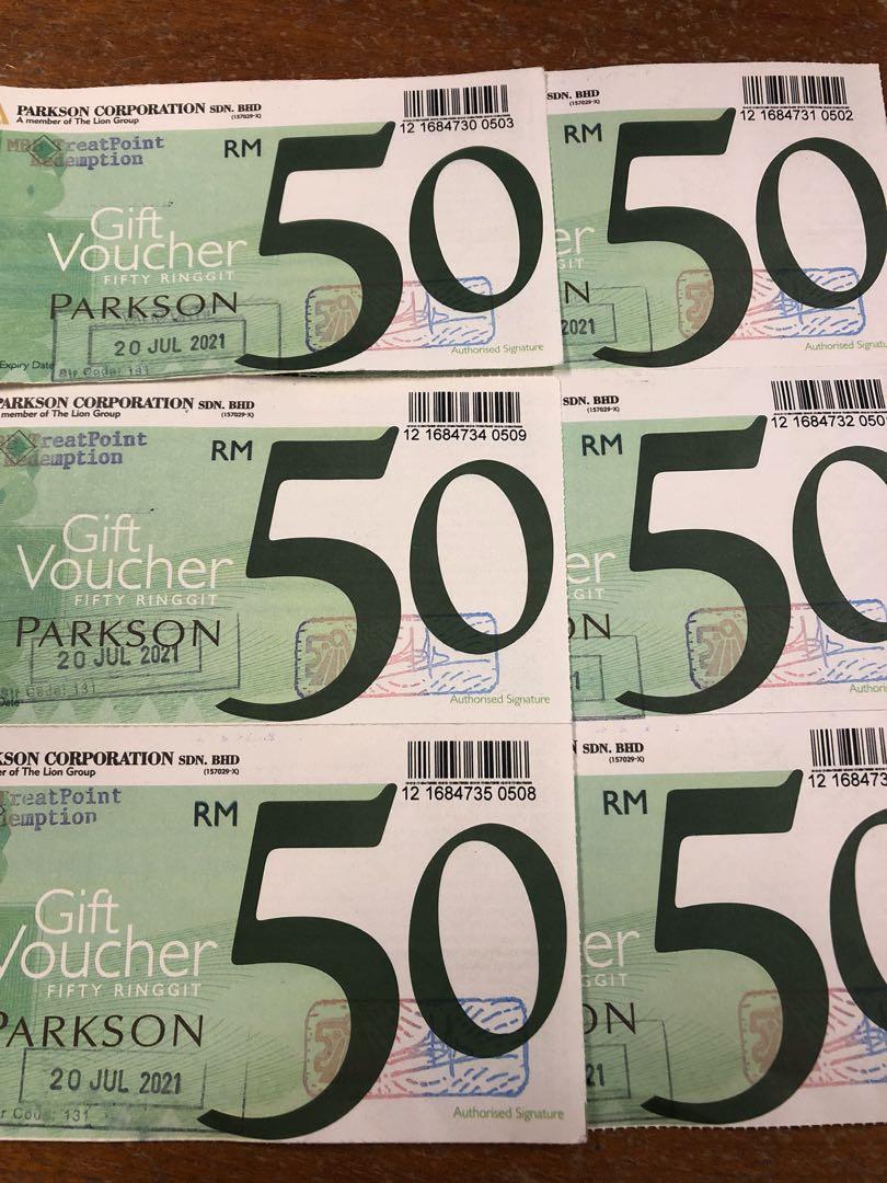 Parkson Vouchers, Tickets & Vouchers, Vouchers on Carousell