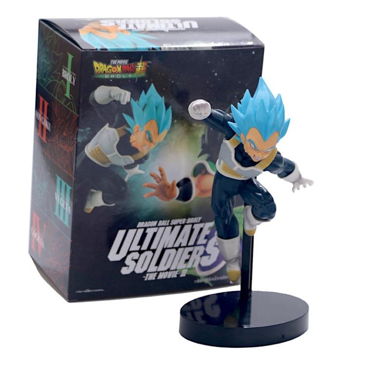 SUPER ULTIMATE SOLDIERS THE MOVIE Broly Blue Hair Vegeta 18cm Dragon ...