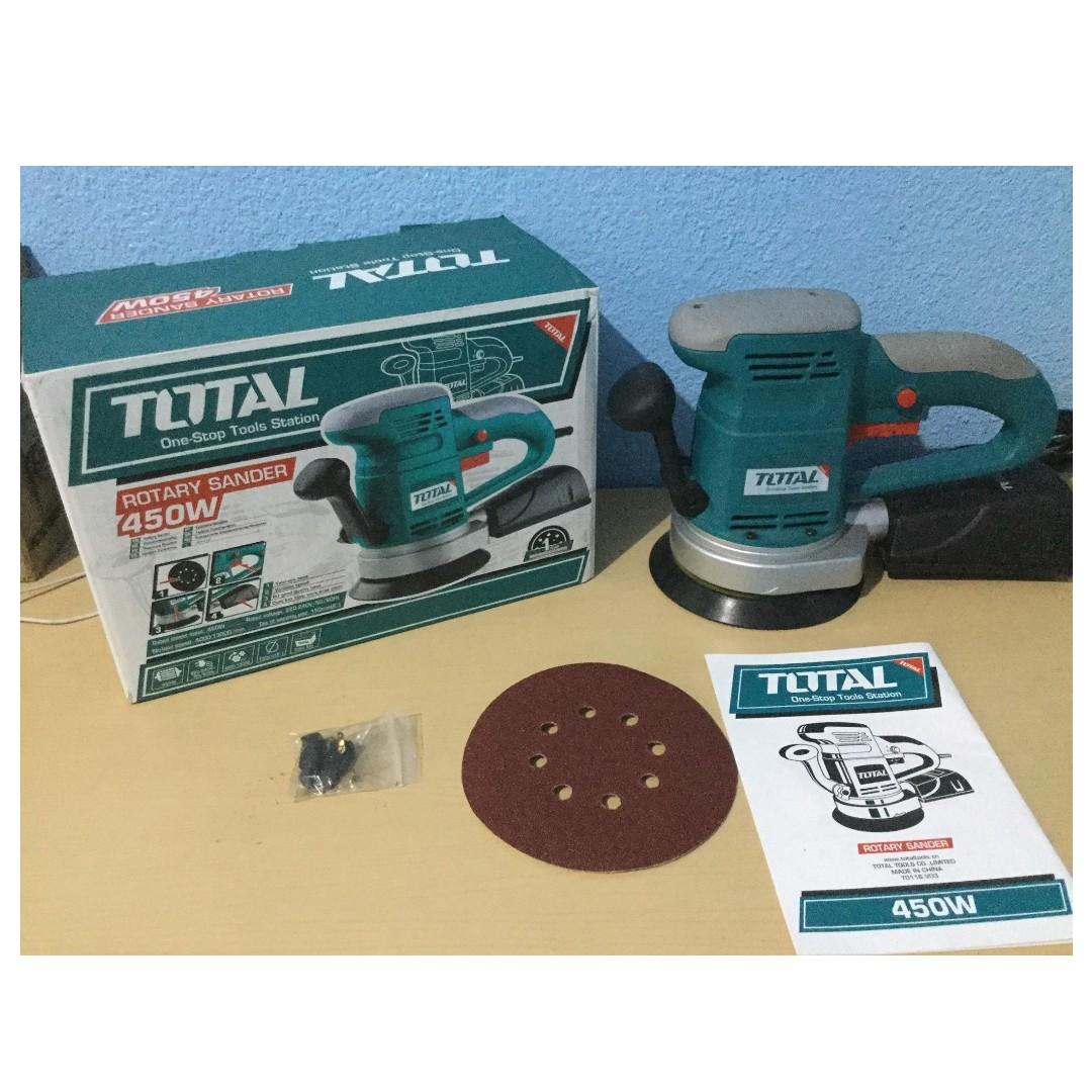 TOTAL ROTARY SANDER 450W TF2041501 ( BLUE GREEN ), Furniture & Home ...