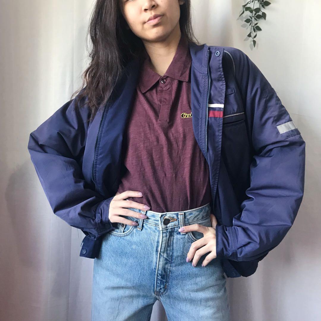 Vintage ExxonMobil Bomber Jacket, Women's Fashion, Coats, Jackets and ...