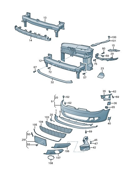 VOLKSWAGEN GOLF MK6 TSI FRONT BUMPER - TAIWAN, Auto Accessories on ...