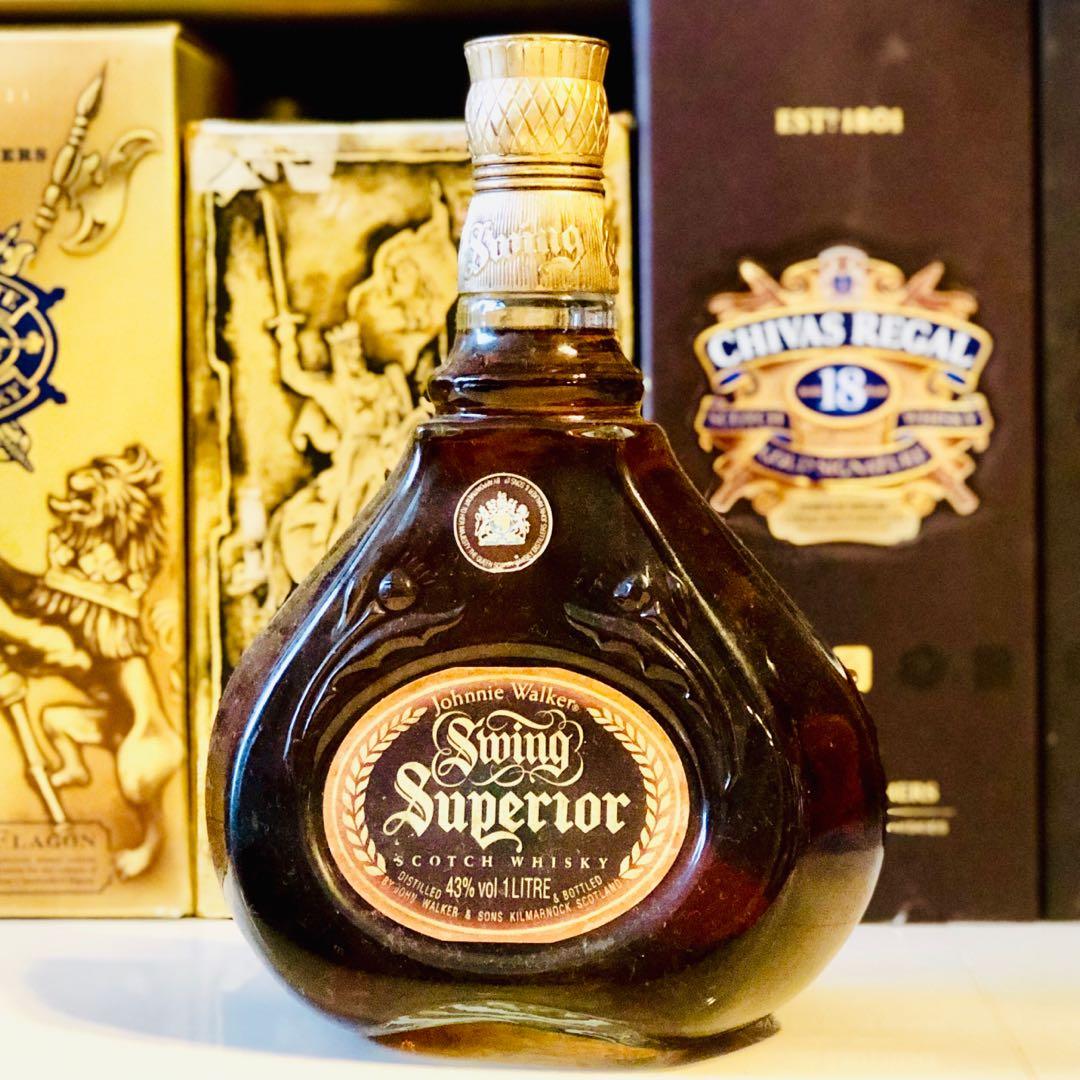 1980 1L Swing Superior Johnnie Walker 43% ABV, Food & Drinks, Alcoholic ...