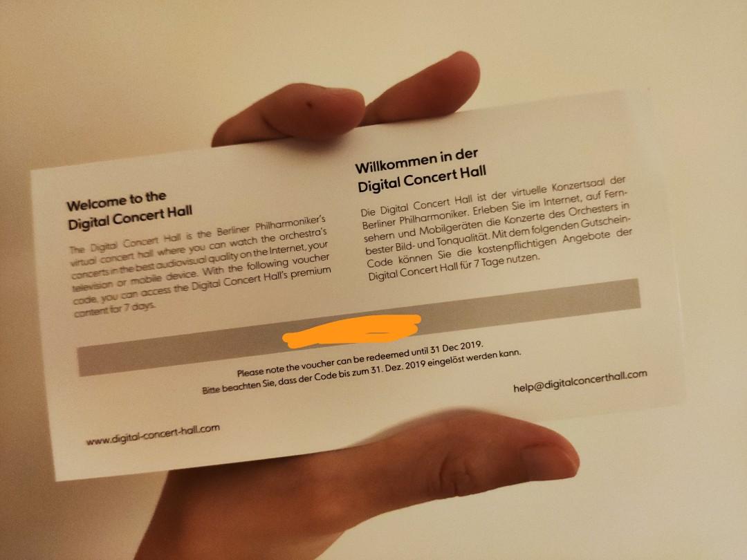 Berlin Philharmonic digital concert hall 7 day ticket, Tickets ...