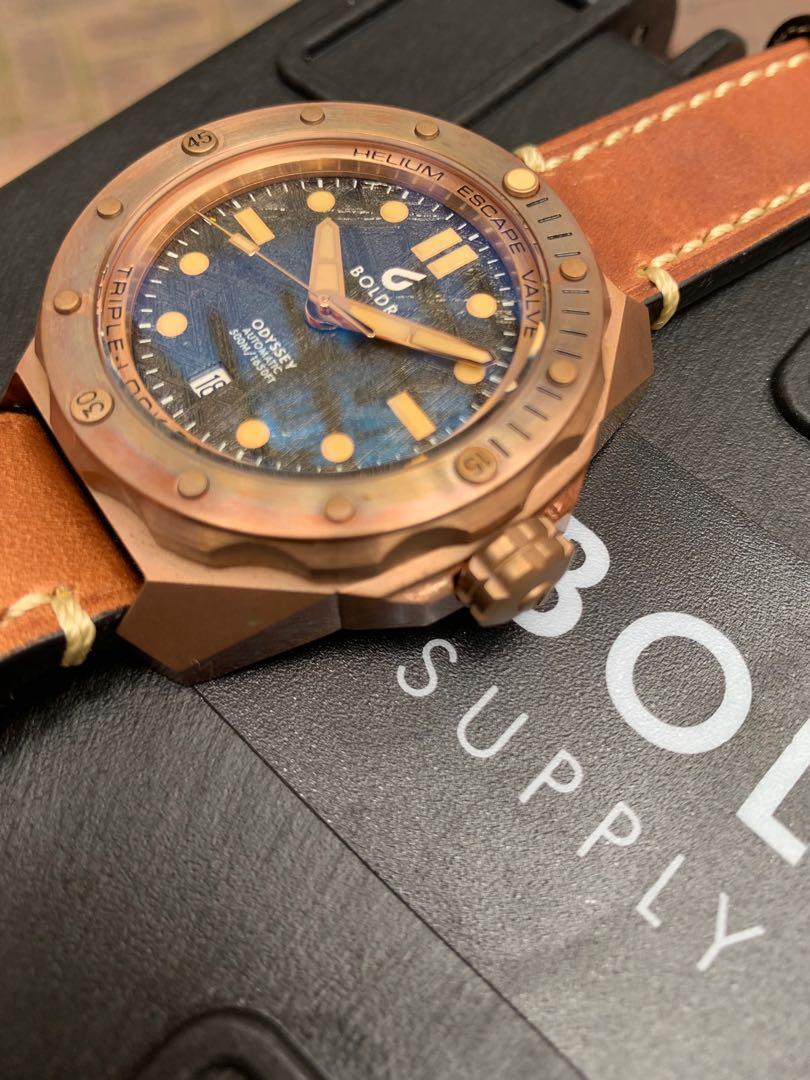 Boldr Odyssey Bronze Meteorite Black, Luxury, Watches on Carousell