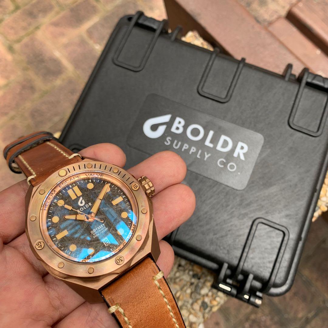Boldr Odyssey Bronze Meteorite Black, Luxury, Watches on Carousell
