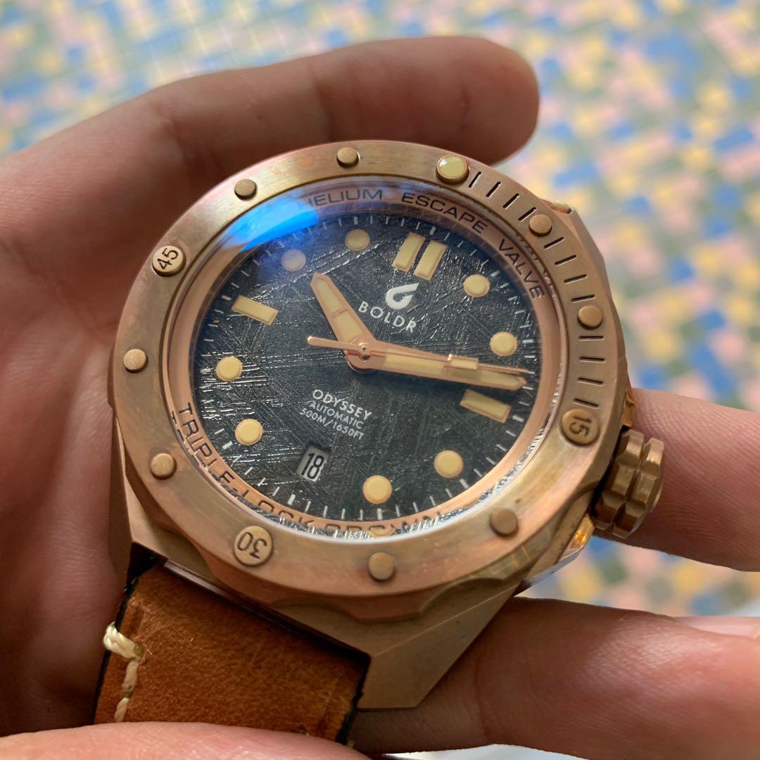 Boldr Odyssey Bronze Meteorite Black, Luxury, Watches on Carousell