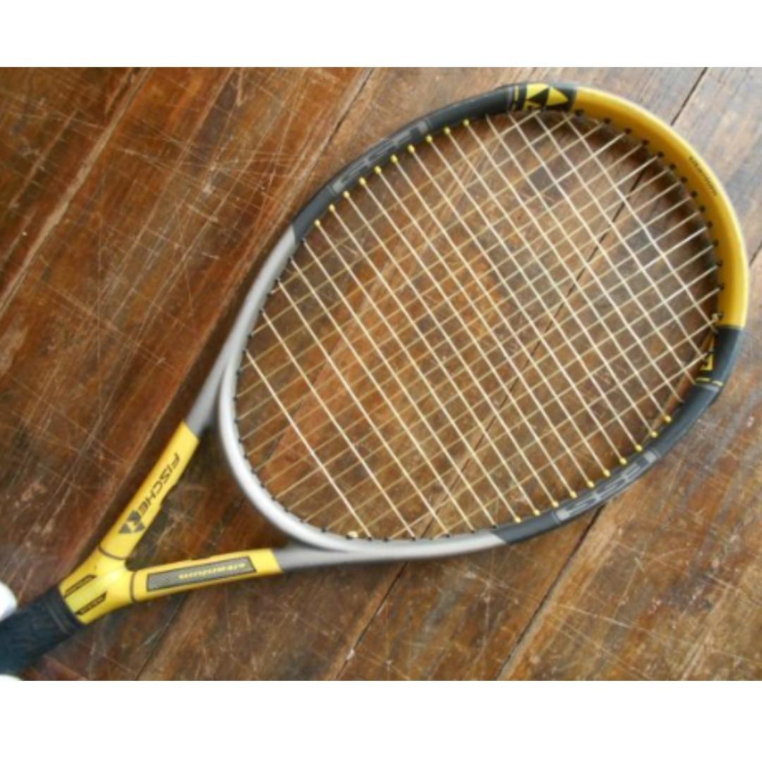 FISCHER Fischer yellow GRIPDUAL SYSTEM GDS rally titanium Tennis ...