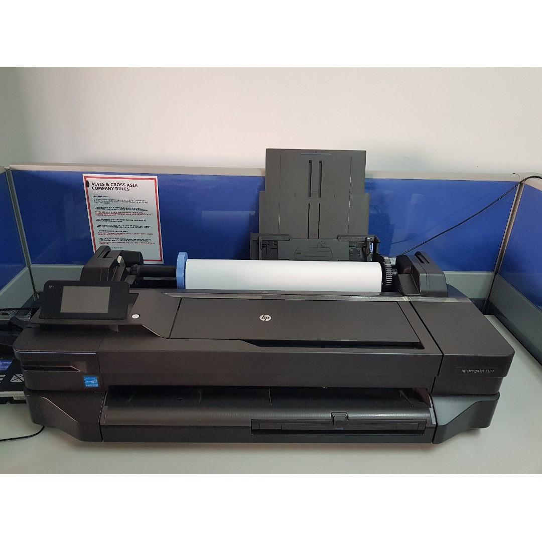 HP Designjet T120 Wide Format Printer, Computers & Tech, Office ...