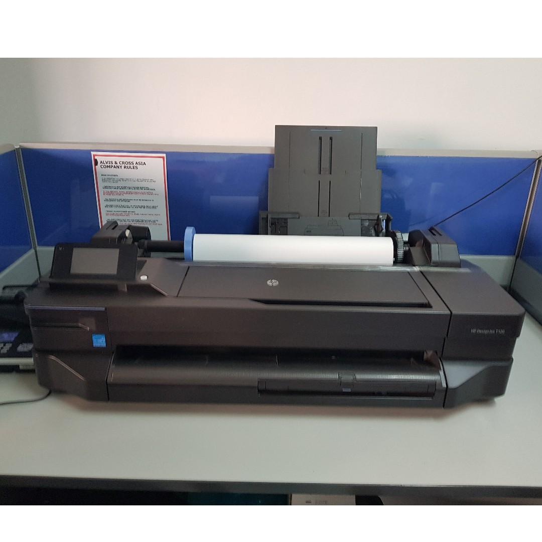 HP Designjet T120 Wide Format Printer, Computers & Tech, Office ...