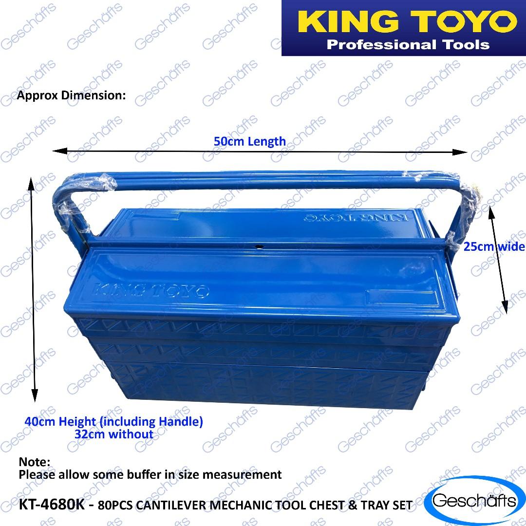 King Toyo 80 PCS CANTILEVER MECHANIC TOOL CHEST & TRAY SET, Auto ...