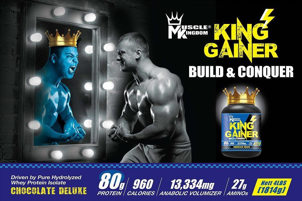 Muscle Kingdom KING GAINER 1.8KG, Food & Drinks, Beverages on Carousell