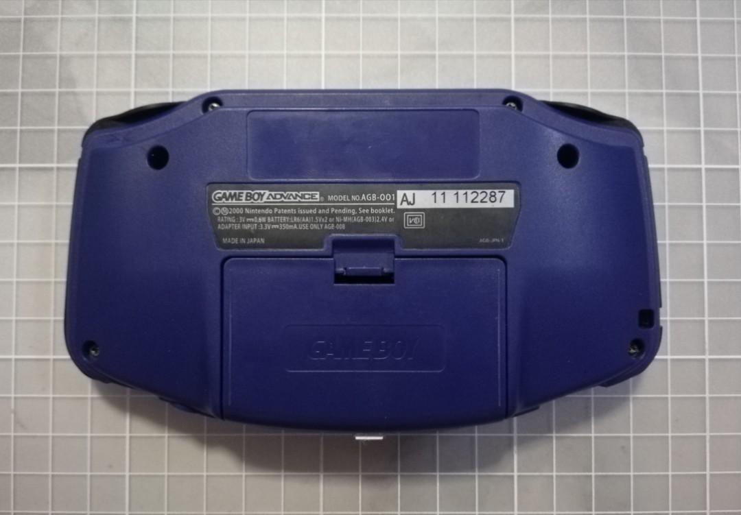 Nintendo Gameboy Advance Indigo & Black Theme Backlit Mod + Battery Mod ...
