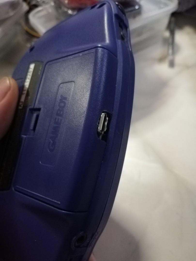Nintendo Gameboy Advance Indigo & Black Theme Backlit Mod + Battery Mod ...