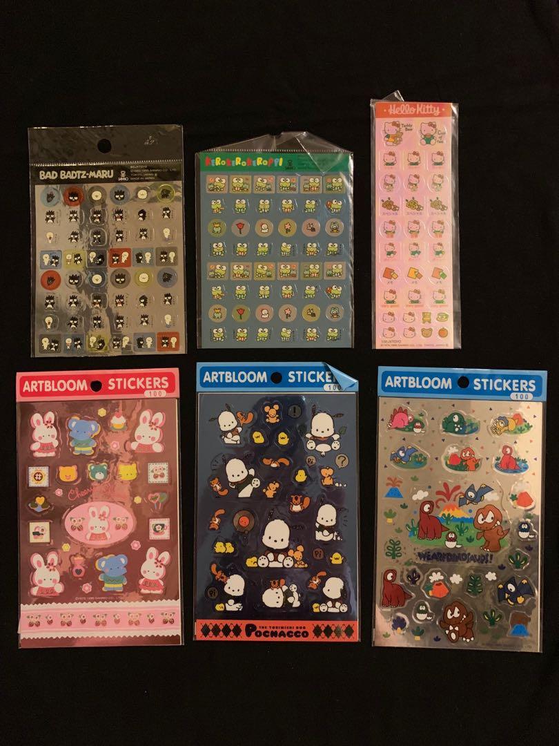 絕版Sanrio hello kitty/PC狗/xo/cherry chums/恐龍雷射貼紙, 興趣及遊戲, 手作＆自家設計, 文具 ...