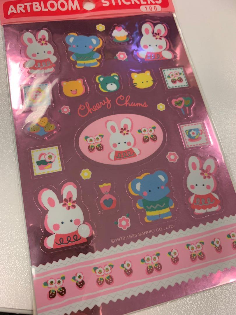 絕版Sanrio hello kitty/PC狗/xo/cherry chums/恐龍雷射貼紙, 興趣及遊戲, 手作＆自家設計, 文具 ...