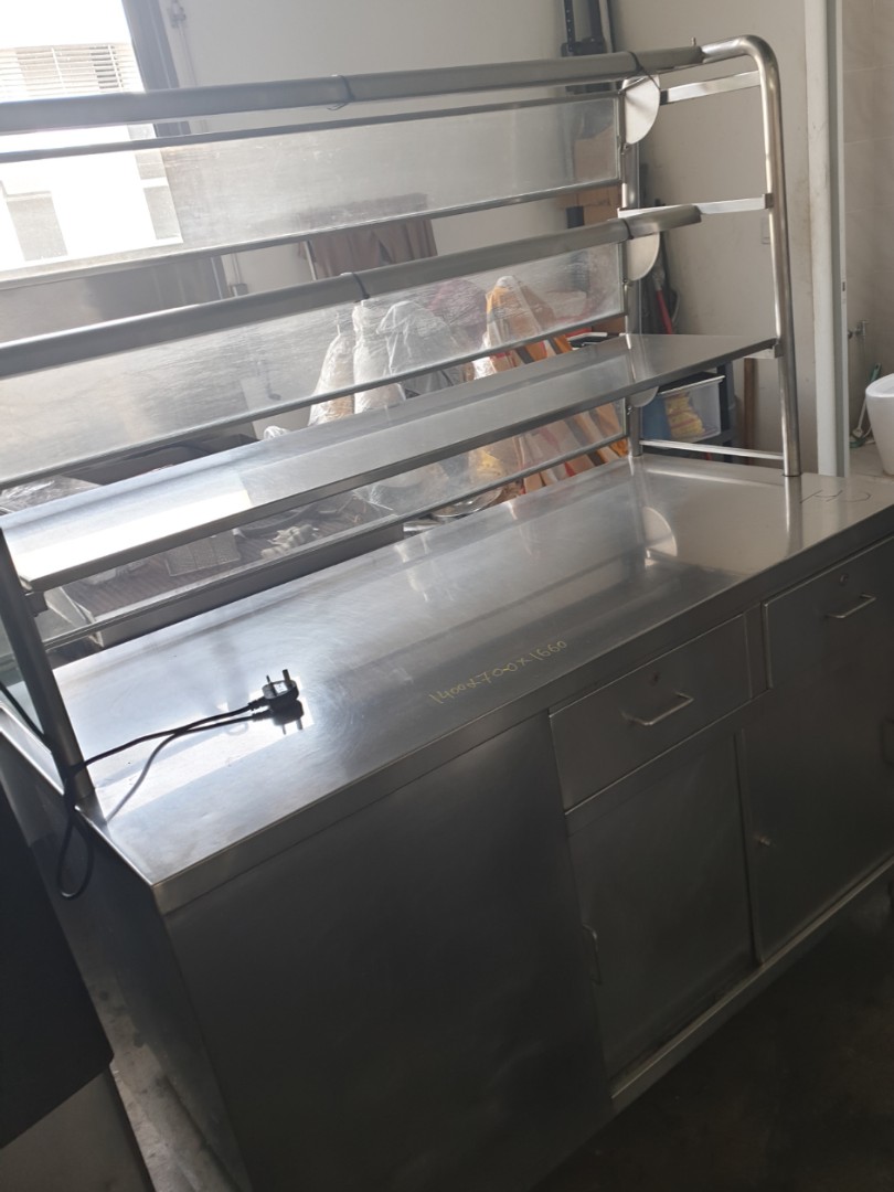 SS Food display showcase cabinet Stainless Steel - Commercial Kitchen ...