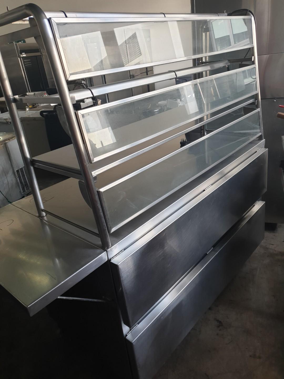 SS Food display showcase cabinet Stainless Steel - Commercial Kitchen ...