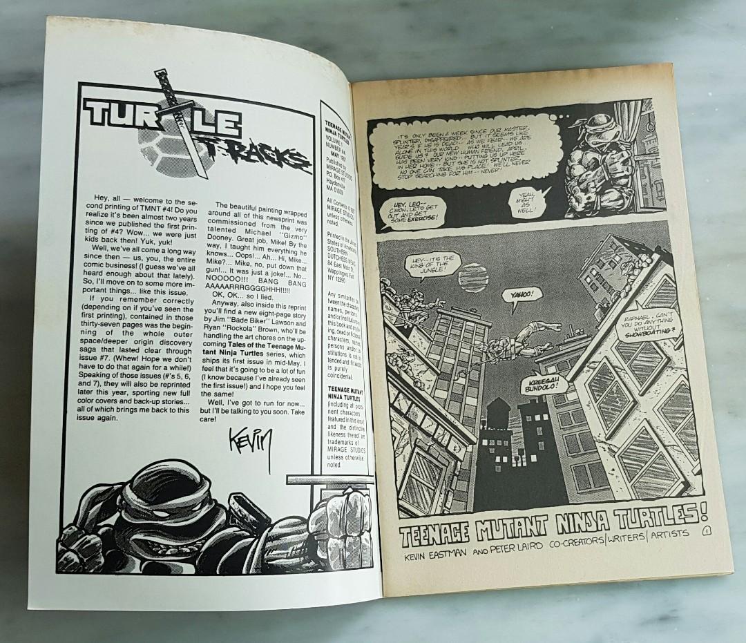 teenage mutant ninja turtles TMNT #4 second print comic comics mirage ...