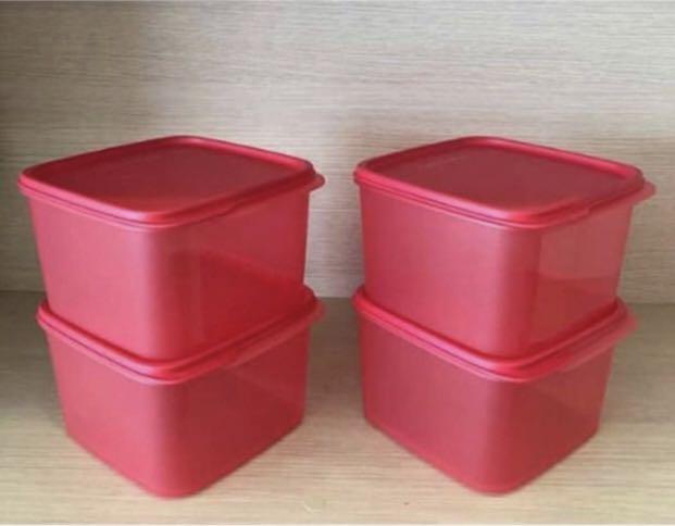 Tupperware Smart Saver Square II (1) 2.5L- Red, Home Appliances ...
