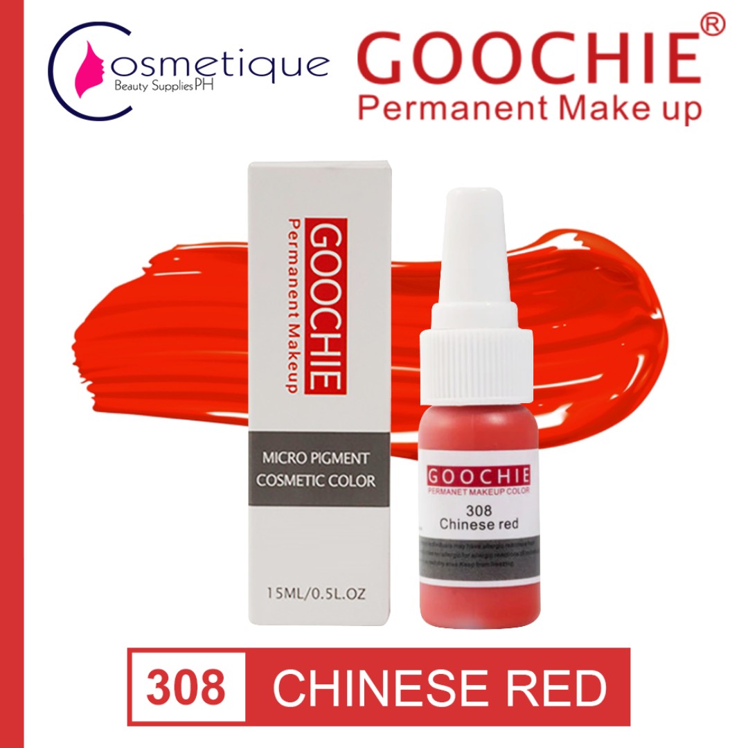 308 Chinese Red Goochie Permanent make up lip pigment, Beauty ...
