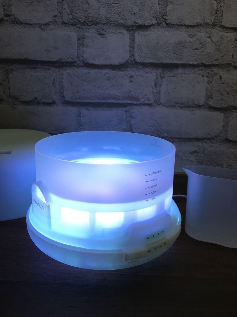 500ml Muji style Aroma Diffuser w 8 colors LED lights, Furniture & Home ...