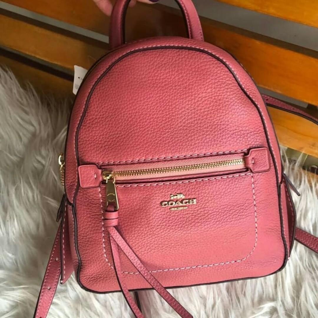 Authentic Coach Andi Backpack F30530 - Light Pink, Women's Fashion ...