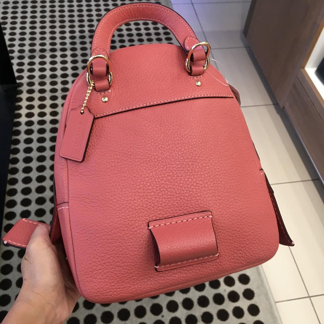 Authentic Coach Andi Backpack F30530 - Light Pink, Women's Fashion ...