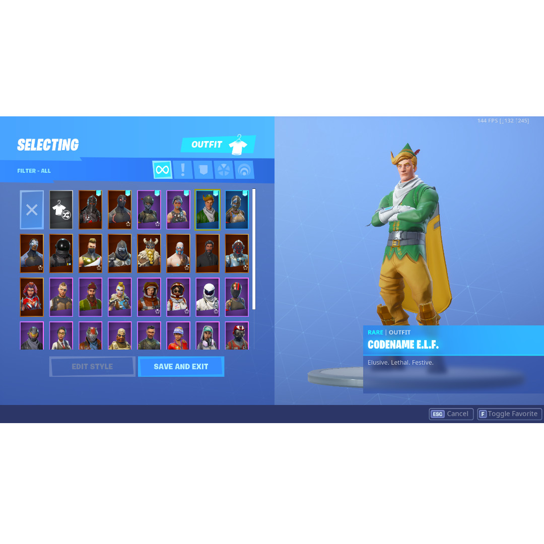 FA OG CODENAME ELF + BLACK KNIGHT FORTNITE ACCOUNT, Video Gaming ...