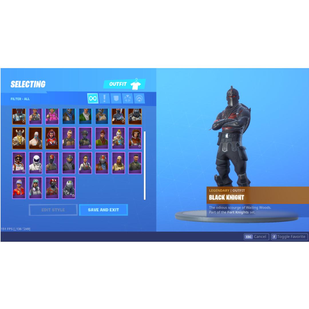 FA OG CODENAME ELF + BLACK KNIGHT FORTNITE ACCOUNT, Video Gaming ...