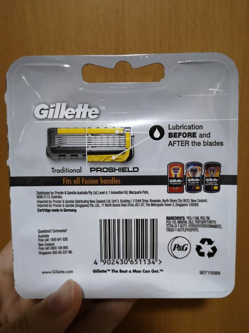 Gillette Fusion Proshield 8 Pack Blade, Beauty & Personal Care, Men's ...