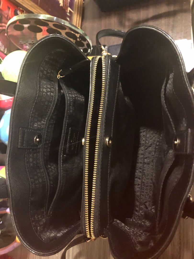 Kate Spade Evangeline Laurel Way Satchel Black, Women's Fashion, Bags ...
