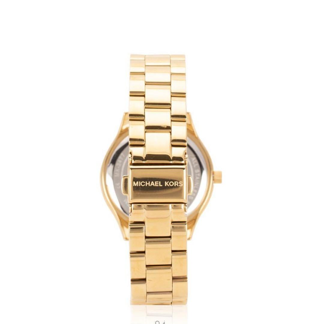 MICHAEL KORS MINI SLIM RUNWAY GOLD-TONE LADIES WATCH MK3477, Luxury ...