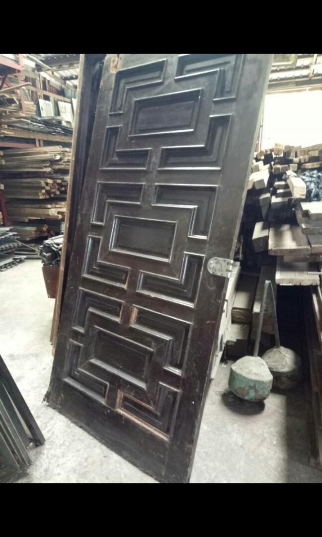 Narra solid panel door, Furniture & Home Living, Home Improvement ...