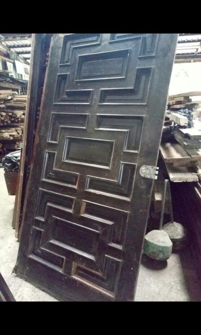 Narra solid panel door, Furniture & Home Living, Home Improvement ...