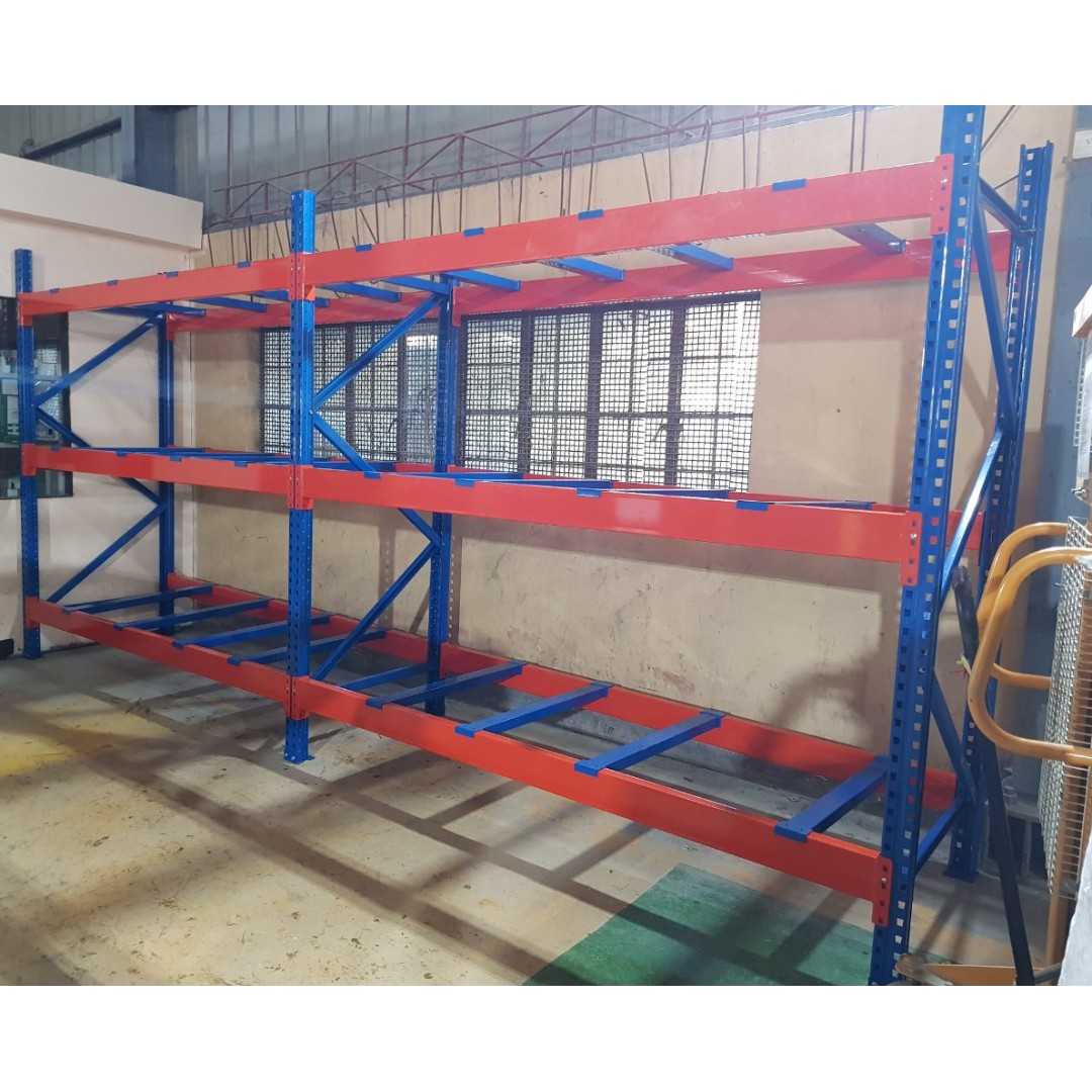 Pallet Rack Tie Beam - Powder coated Rack - 2 level Standard, Furniture ...