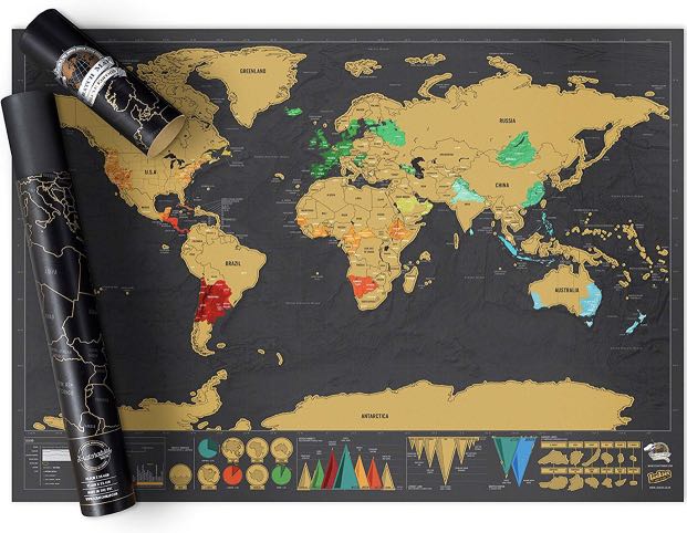 ‘Scratchables’ World Map Deluxe (Travel Edition), Hobbies & Toys ...