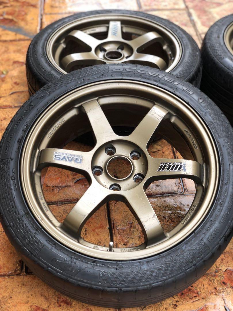 Sport Rim TE37 18x8jj 5x114, Auto Accessories on Carousell