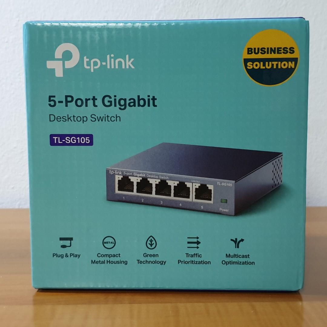 TP-Link 5-Port Gigabit Desktop Switch (TL-SG105), Computers & Tech ...