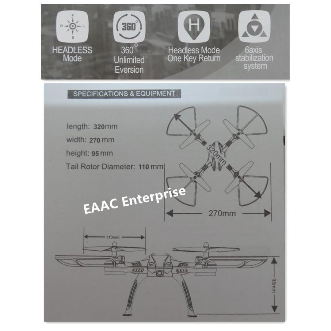 V-Max 2.4GHz 32cm RC Quadcopter UFO Drone 6 Axis Headless Mode, Hobbies ...