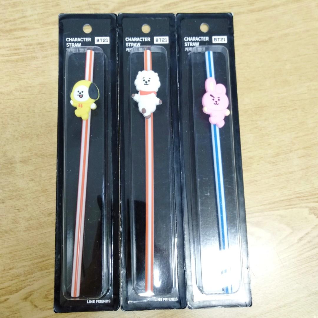 (PENDING) WTS BT21 Reusable Straw, Hobbies & Toys, Memorabilia ...