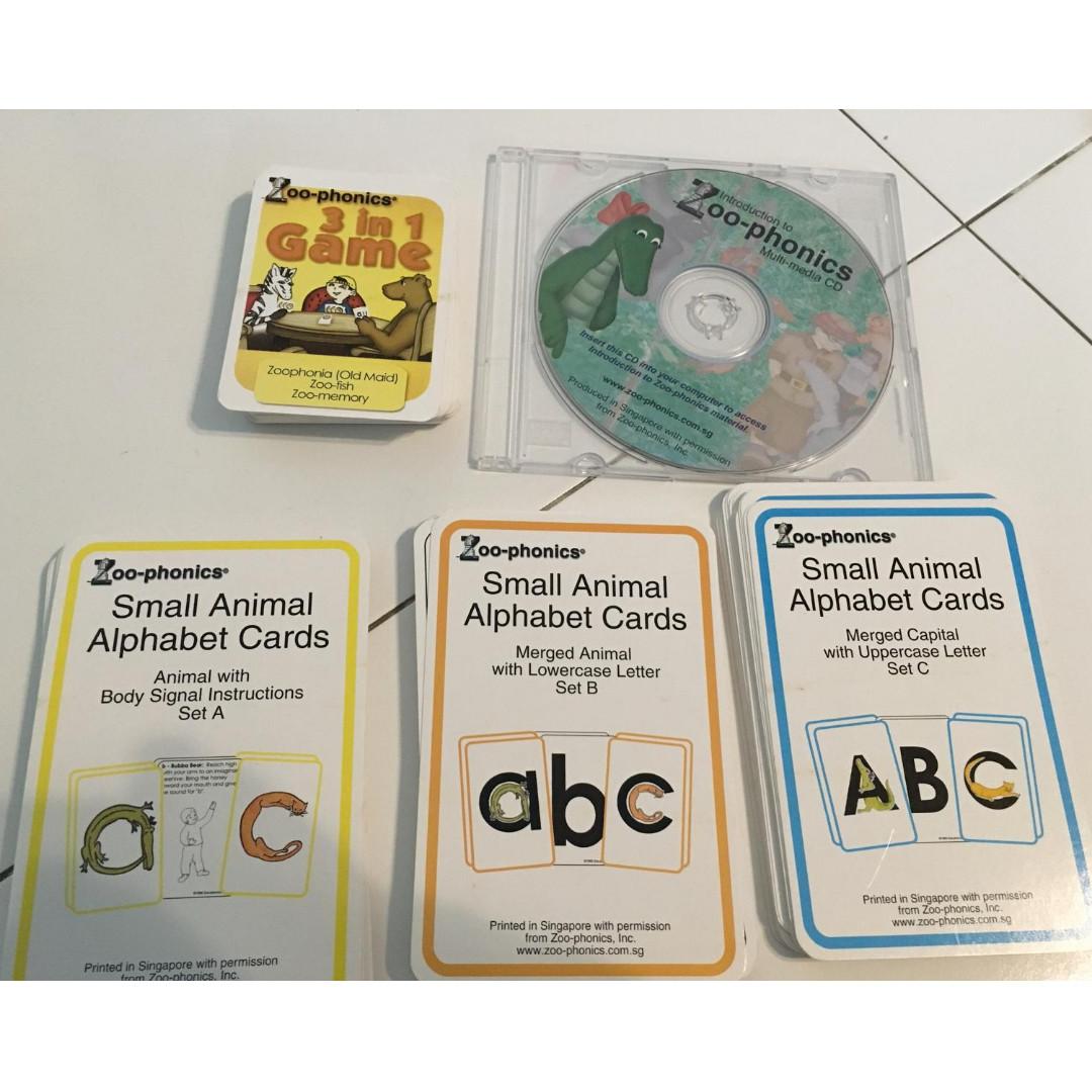 Zoo phonics cards and CD set, Hobbies & Toys, Toys & Games on Carousell