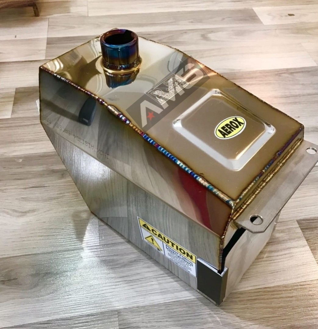 Aerox / NVX Burnt Blue Tip Titanium Tanks, Motorcycles, Motorcycle ...