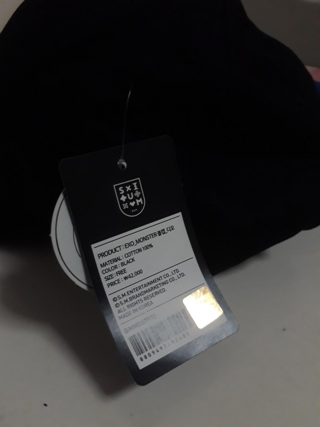 EXO SM SUM Official 5th Anniversary Black Monster Cap with D.O ...
