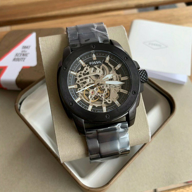 Fossil Original ME3080 MODERN MACHINE AUTOMATIC BLACK STAINLESS STEEL ...