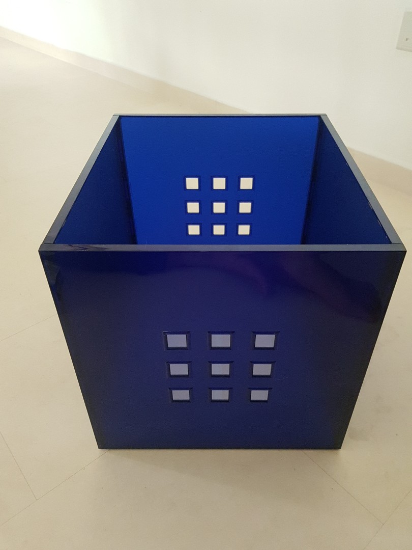 IKEA Dark Blue LEKMAN Storage Box for KALLAX Shelf Shelving, Furniture ...